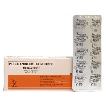 ASENZA PLUS Pioglitazone Hydrochloride / Glimepiride 30mg /2 mg Tablet ...